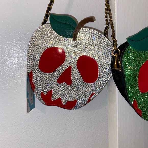 Sleepyville Critters | Bags | White Bedazzled Poison Apple Mini Purse ...